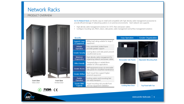 Arctiv-Tech - NETWORK RACKS - Manage Servers in Network Closets